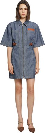 Fendi Chambray Denim Shirt Dress