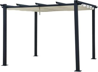 Happy Garden Happy Garden - Pergola autoportante 3 &times; 3m cassis beige - structure aluminium