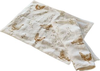 Loberon Platzset 2er Set Chav&eacute;reau, Creme/braun