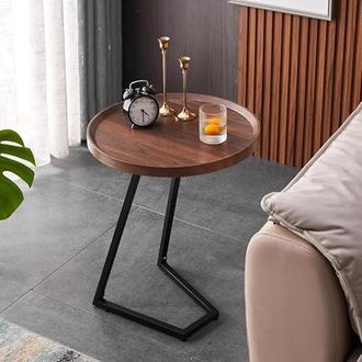 Generic Table dappoint en Forme de C, &eacute;troite et Moderne, id&eacute;ale for lint&eacute;rieur (Salon, Chambre, Salle de Bain), avec Support en V et Rebord sur&eacute;lev&eacute; Anti-Chu