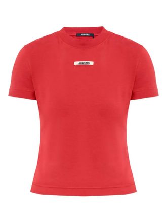 Jacquemus t-shirt à étiquette logo - Rouge