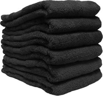 Douceur d'Intérieur 6 Duschtücher 70 x 130 cm - 100% Baumwolle - Zart Schwarz