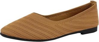 Generic Chaussures plates d&eacute;contract&eacute;es en maille pour femme - &Eacute;l&eacute;gantes - Bout pointu - Couleur unie - Respirantes - L&eacute;g&egrave;res et confortables - Pour le travai