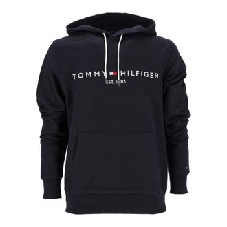 Tommy Hilfiger Logo Hoody Sweatshirt in Dunkelblau - - Sweatshirts & Hoodies - Herren - Blau - XS