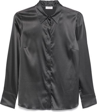 PESERICO Hemd aus Satin - Grau
