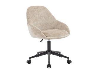 Vente-Unique Chaise de Bureau - Velours - Beige - Hauteur r&eacute;glable - NAODY