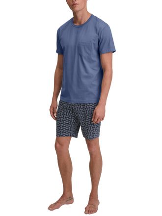 CALIDA Relax Imprint Kurz-Pyjama Herren, aus 100% Baumwolle, pflegeleicht, elastisch und formstabil, in Single Jersey