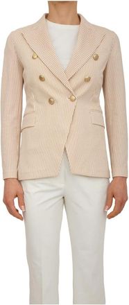Circolo 1901 Femme, Vestes, Beige, Taille: 38 FR Giacca