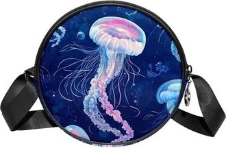 Generic Sac &agrave; bandouli&egrave;re Circle pour femme, petit sac &agrave; bandouli&egrave;re avec fermeture &eacute;clair et bretelles r&eacute;glables style d&eacute;contract&eacute; pour femmes et filles