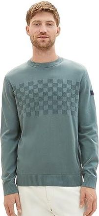 Tom Tailor 1038671 Sweater, 19643-Green Dust, M Homme