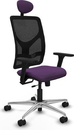 Piqueras y Crespo B&uuml;rostuhl mit 24-Stunden-Nutzungszertifikat, mit 3D-Armen, h&ouml;henverstellbarer Lendenwirbelst&uuml;tze und festem Kopfteil, ausgestattet mit Syncro/Traslack