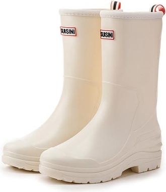 Pangolin Bottes de Pluie Femme Mi-Mollet Imperm&eacute;ables, Bottes Caoutchouc/PVC Antid&eacute;rapantes, Col Rembourr&eacute; & Anse Arri&egrave;re, pour Jardinage, Promenade, Camping O