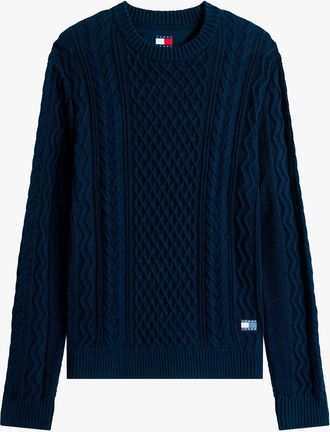 Tommy Hilfiger Pull en maille torsad&eacute;e
