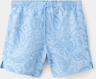 Mango Maillot de bain imprim&eacute; cordon bleu ciel - Homme - XS - MANGO MAN
