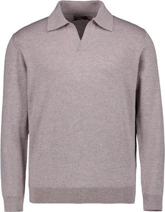 Boggi Milano Herren Pullover beige Merinowolle unifarben