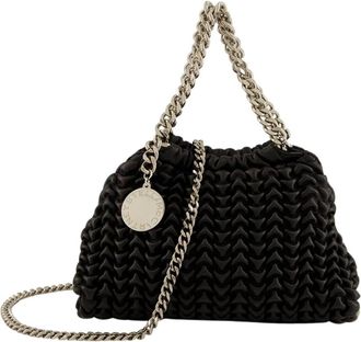 Stella McCartney Femme, Sacs, Noir, Taille: ONE Size Falabella Popcorn Drawstring Crossbody Bag