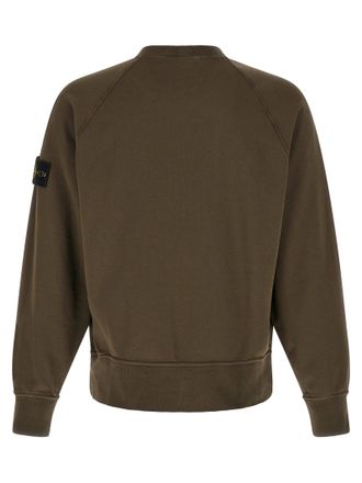 Stone Island Garment-Dyed Cotton Sweatshirt - Charcoal Grey