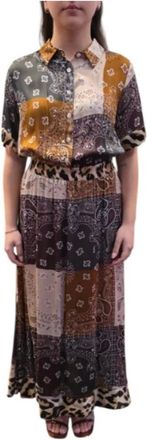 5 Progress Femme, Robes, Multicolore, Taille: 38 FR Robe Maxi Bandana