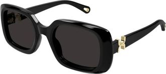 Chlo&eacute; Femme, Accessoires, Noir, Taille: 53 MM Rectangular Lunettes de soleil