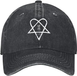 Generic Casquette dHomme, Casquette de Baseball lav&eacute;e Him Rock Band Heartagram Razorblade Chapeau de Camionneur Femmes Hommes Protection Solaire Cadeau de Cas