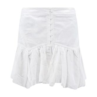 Isabel Marant Ruffle Mini Skirt - - Skirts - Damen - Wei&szlig; - M