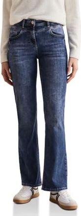 Cecil Damen B378692 Bootcut Jeans, Mid Blue Wash, 30W / 30L EU