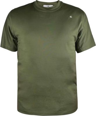 Stone Island Homme, Tops, Vert, Taille: S Cotton T-shirt