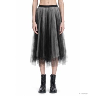 Marc Le Bihan Two-Tone Tulle Midi Skirt