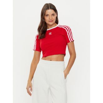 adidas T-Shirt 3-Stripes Baby JD0303 Rot Slim Fit