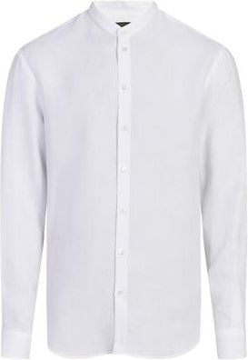 Emporio Armani Chemise &agrave; col officier en pur lin