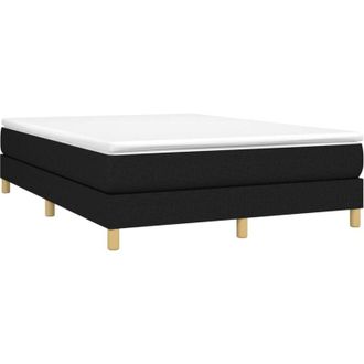 vidaXL Sommier &agrave; lattes de lit Noir 140x190 cm Tissu