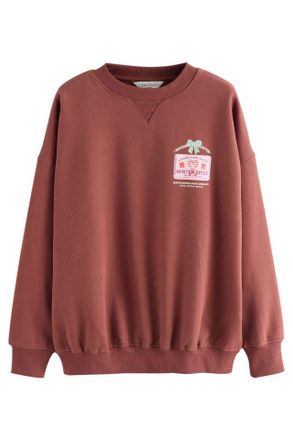 Next Sweater Langarm-Sweatshirt mit weihnachtlicher Grafik (1-tlg)