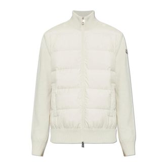 Moncler Homme, Pulls, Beige, Taille: XL Cardigan avec devant matelass&eacute;