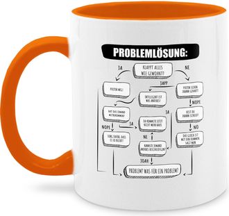 Shirtracer Tasse Tassen 325ml - Statement - Problemlösung Probleme Lösen Arbeit Geschenk Arbeitskollegen Kolleginnen - 325 ml - Orange - lustige arbeitstassen ka