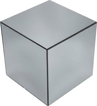 Sweeek Table cubique miroir transparent. bout de canapé. table dappoint cube miroir 35cm