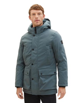 Tom Tailor Herren 1037347 Arctic Winterpaka mit Abnehmbarer Kapuze, 32506-dusty Dark Teal, S