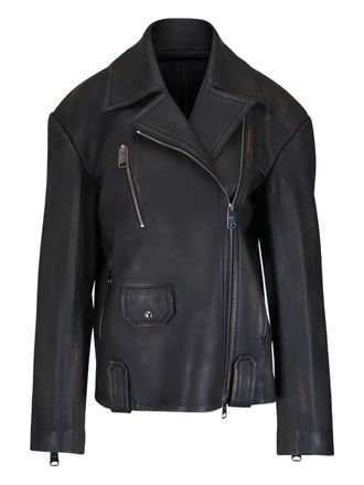 Khaite Catalina Jacke aus Kalbsleder - Schwarz