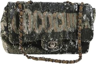 Chanel Pre-owned Tissu sacs-chanel - Femme - Pre-owned - Vert - Taille: ONE Size
