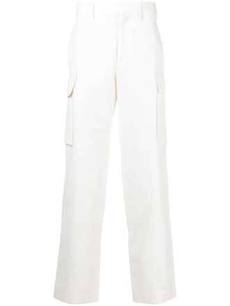 Stella McCartney pantalon droit &agrave; poches cargo - Blanc