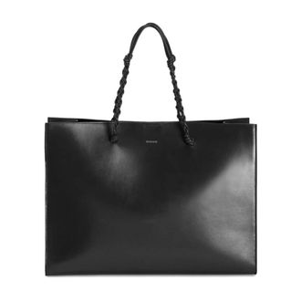 Jil Sander Henkeltasche mit geflochtenem Griff - - Bags - Damen - Schwarzk - ONE SIZE
