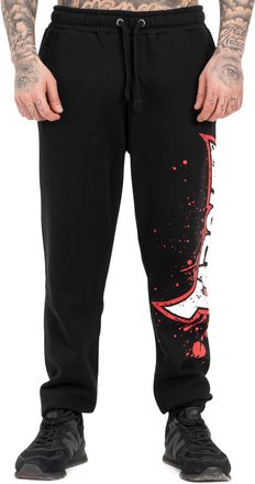 Tapout Herren Jogginghose Normale Passform Splashing Jogger Black/Red/Ecru XXL