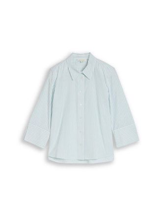 Tom Tailor Langarmbluse Blusen & Shirts Popeline Hemdbluse mit 3/4-Arm