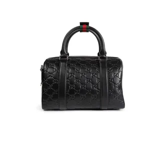 Gucci GG Emblem Small Leather Duffle Bag