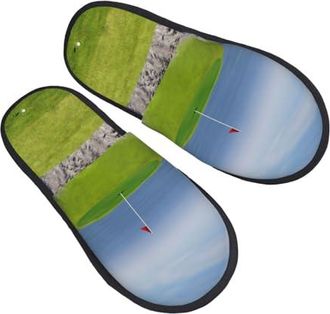 Generic Vue Sur Le Golf En Bord De Mer Unisexe Chaussures De Maison L&eacute;g&egrave;res Pantoufles Doux Chaussons Pour Automne Ext&eacute;rieur Int&eacute;rieur M