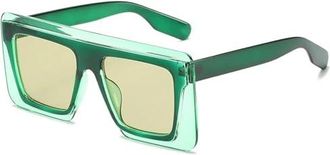 Generic Lunettes de soleil tendance pour femmes hommes vintage luxe plein air voyage rue photographie nuances UV400, Thé vert, Taille unique