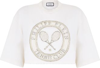 Philipp Plein Cropped T-Shirt Tennis Club