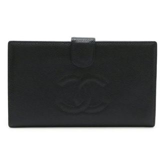 Chanel Pre-owned Caviar Leder Langb&ouml;rse - - Pre-owned - Damen - Schwarzk - ONE SIZE