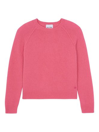Kujten Lang&auml;rmeliger Pullover mit rundem Ausschnitt - Rosa