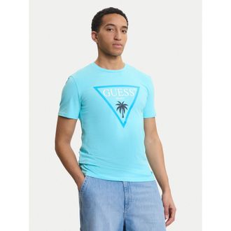 Guess T-Shirt F6GI09 J1314 Blau Slim Fit