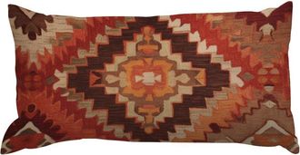 Generic Terrakotta-Kelim, T&uuml;rkischer Stil, Asiatisch, Orientalisch Kissen Bezug Reissverschluss Kissenbezug Polyester Kissenbez&uuml;ge F&uuml;r Sofa Auto Bank 40X60Cm